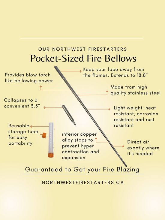 Pocket Sized Fire Bellows | NorthWest Firestarters